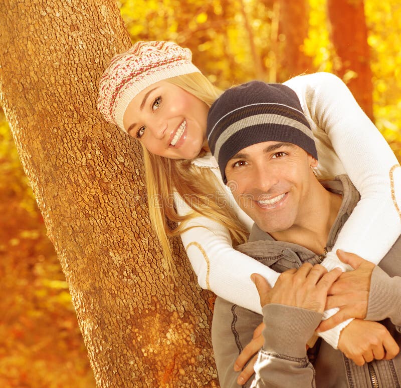Autumn fall couple stock photo. Image of fall, autumn - 26853476