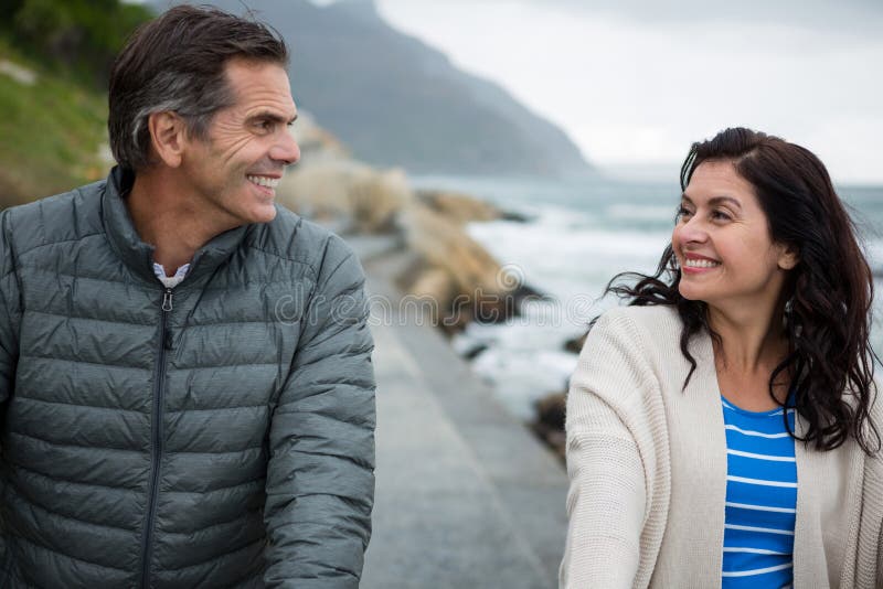 Happy Couple Interacting with Each Other Stock Photo - Image of ...