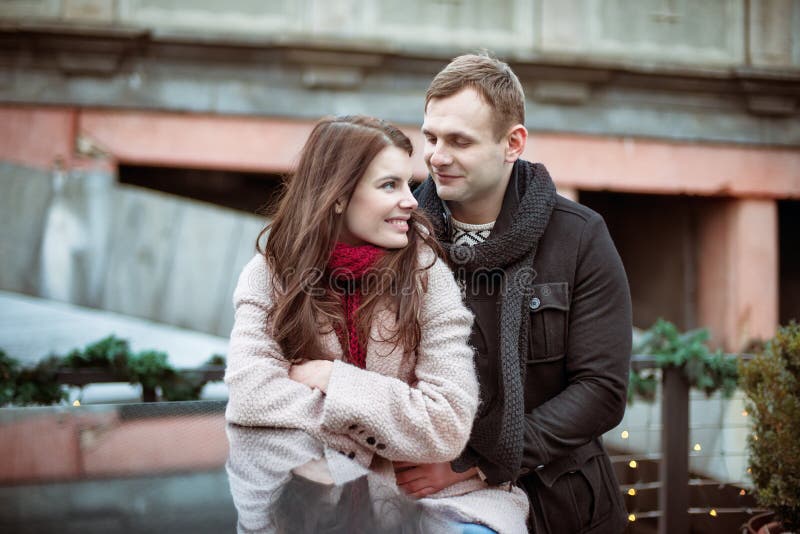 Happy Couple in Love at the Date Stock Image - Image of person, girl ...