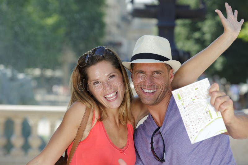 Happy Couple in Love on Street Stock Image - Image of marriage, urban ...