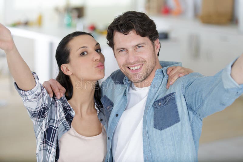Happy Couple during Moving House Showing Happiness Stock Photo - Image ...