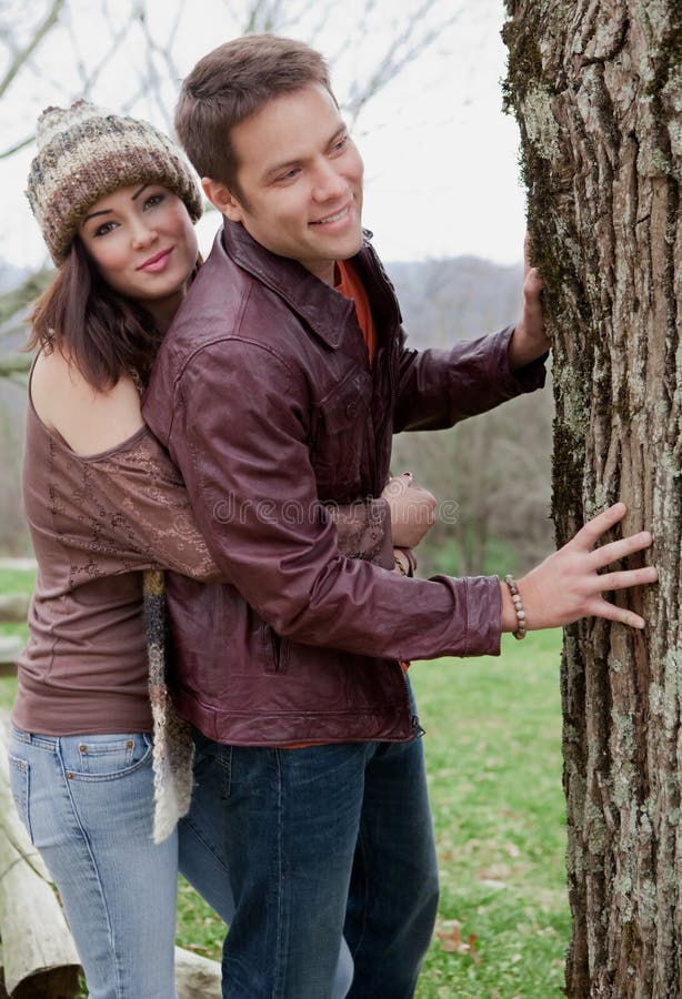 Happy Couple Outside stock image. Image of girlfriend - 22902607