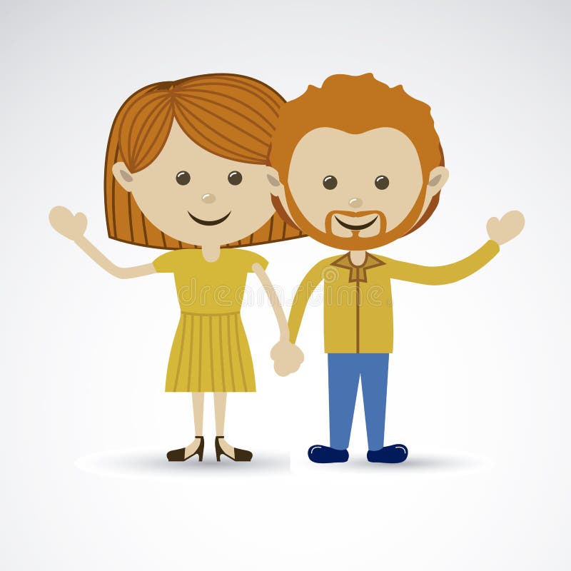 Happy Couple Stock Vector Illustration Of Couple Love 33861174