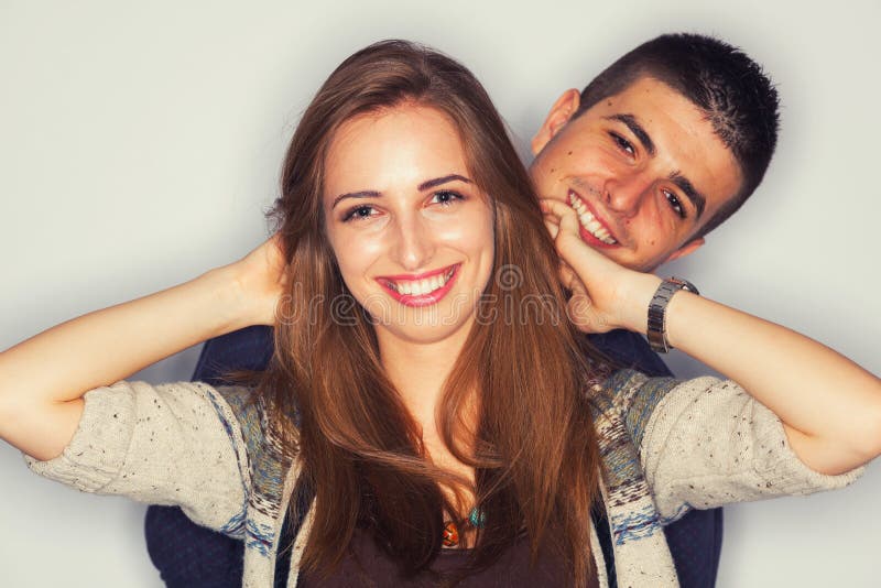 Happy couple stock image. Image of beads, hands, smiling - 44234077
