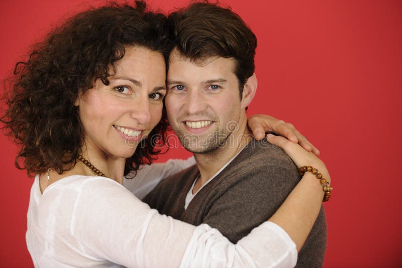 Gay Couple on Red Background Stock Image - Image of happy, black: 22964783