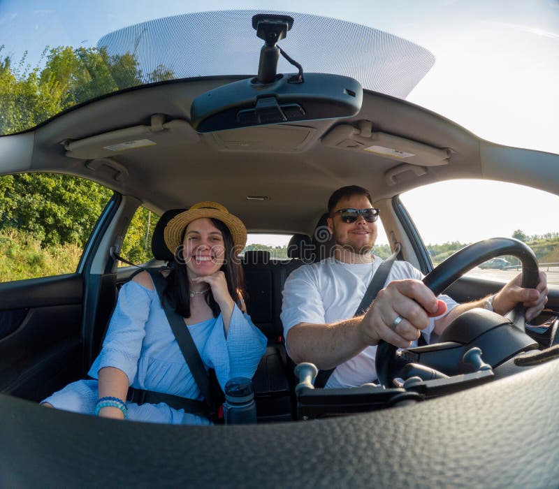 Happy Couple on a Road Trip Stock Image - Image of rental, enjoy: 356870257