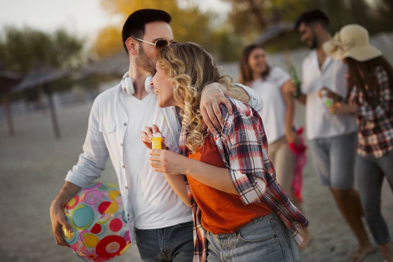 Happy Couple Smiling and Having Fun Time Stock Image - Image of ...