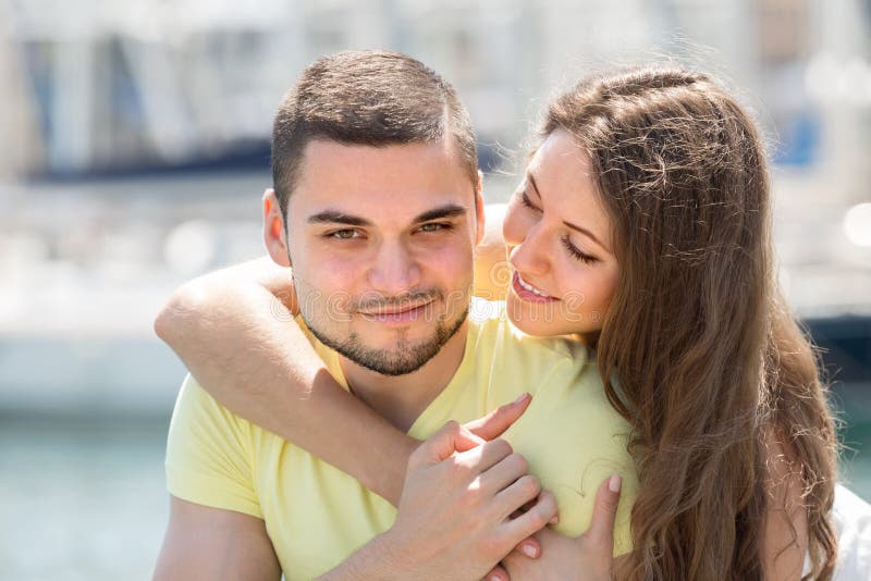 Happy Couple Taking Sunbath Stock Photo - Image of friends, companion ...