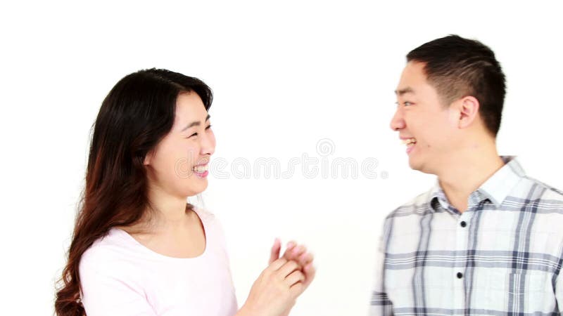 Happy Couple Telling Secrets To Each Other Stock Footage - Video of ...