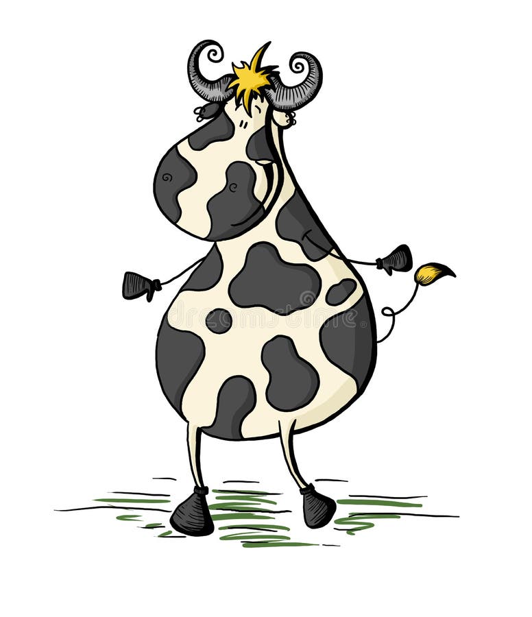 Tired cow stock illustration. Illustration of milk, animals - 5274617