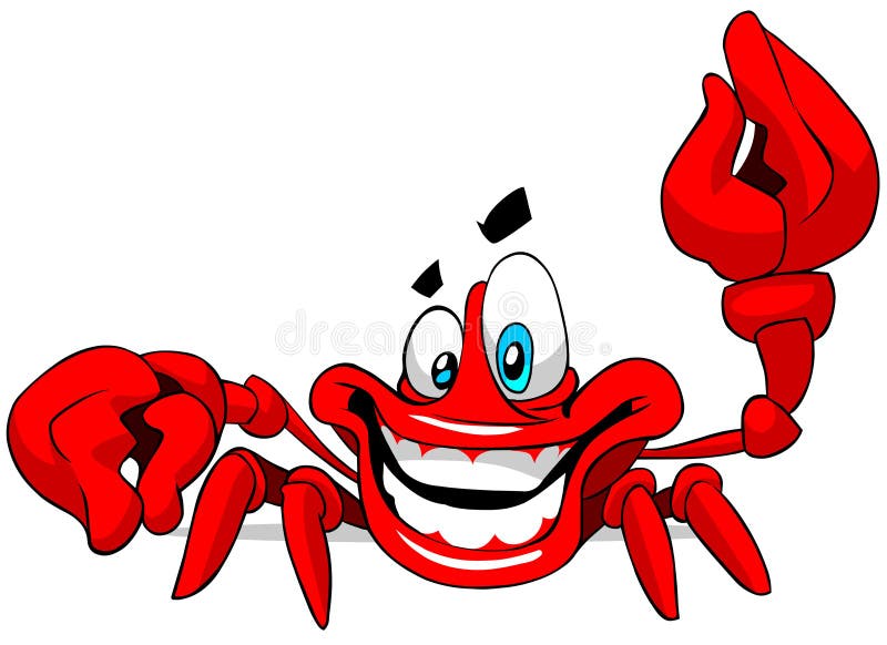 Happy crab stock illustration. Illustration of character - 18966474