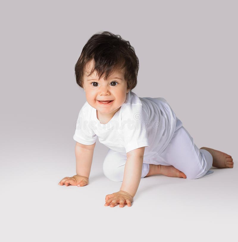 342 Side View Crawling Baby Stock Photos - Free & Royalty-Free Stock ...