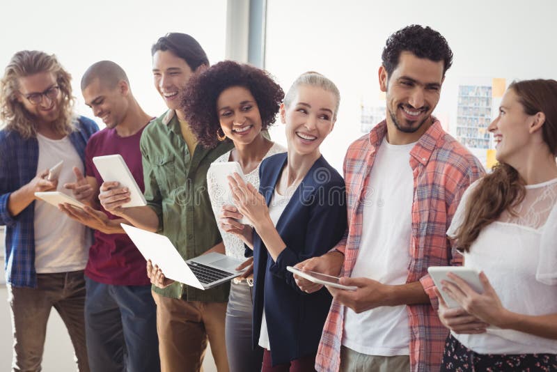 Happy Business Team Working Together at Office Stock Photo - Image of ...