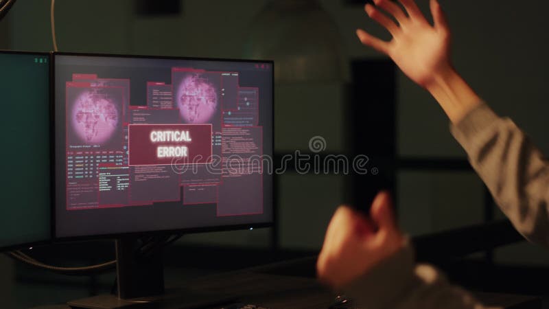 Happy Criminal Celebrating Hacking Success with Data Breach Stock ...