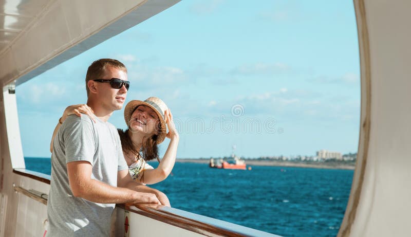 Happy Cruise Ship Passenger Outside on Suite Balcony Enjoying Luxury ...