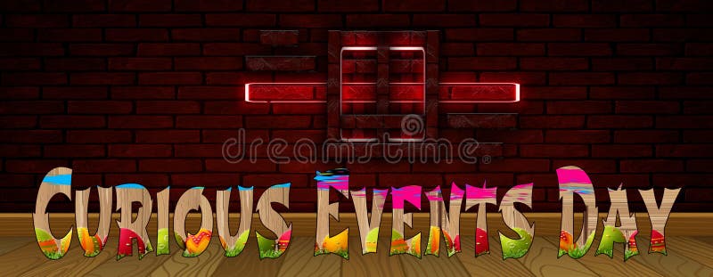 October, Curious Events Day, Text Effect on Bricks Background Stock ...