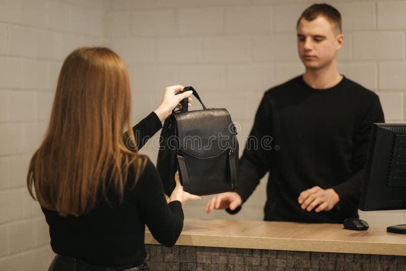 Happy Customer with Bag in Clothing Store Stock Image - Image of buying ...