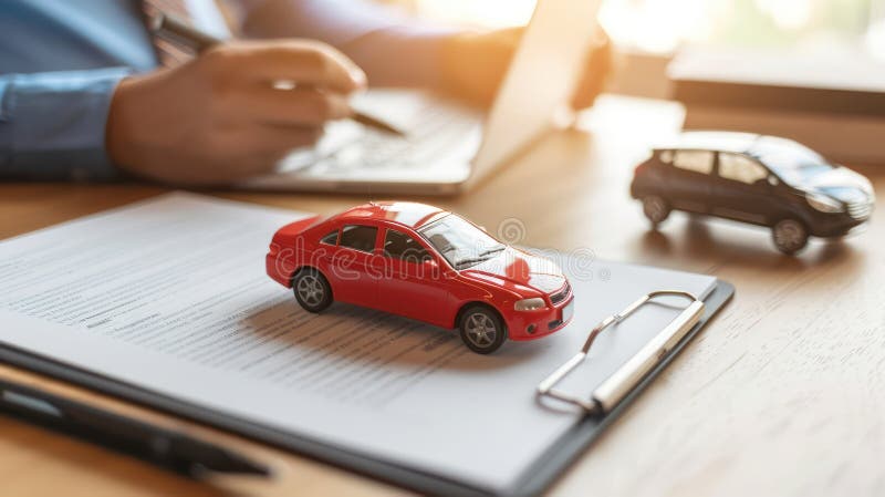 Happy Customer Receiving Car Insurance Claim Stock Illustration ...