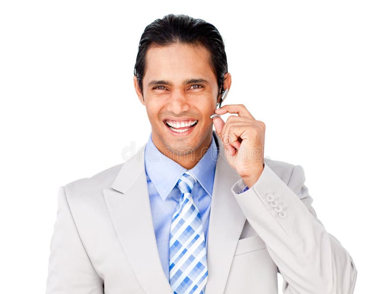 Happy Customer Service Agent with Headset on Stock Photo - Image of ...