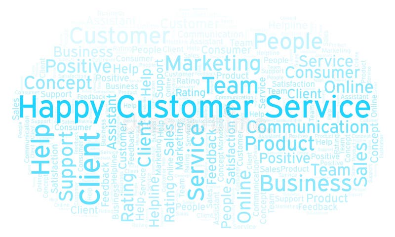 Happy Customer Service Word Cloud. Stock Illustration - Illustration of ...