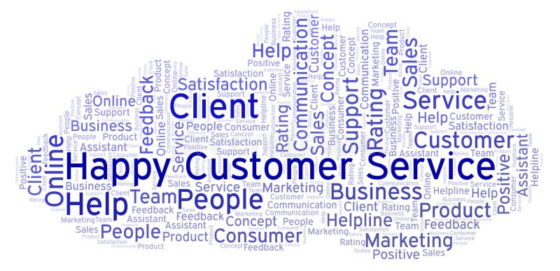 Happy Customer Service Word Cloud. Stock Illustration - Illustration of ...