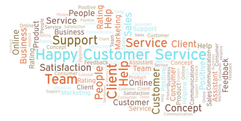 Happy Customer Service Word Cloud. Stock Illustration - Illustration of ...