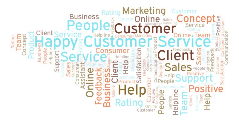Happy Customer Service Word Cloud. Stock Illustration - Illustration of ...