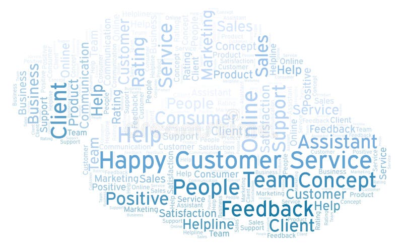 Happy Customer Service Word Cloud. Stock Illustration - Illustration of ...