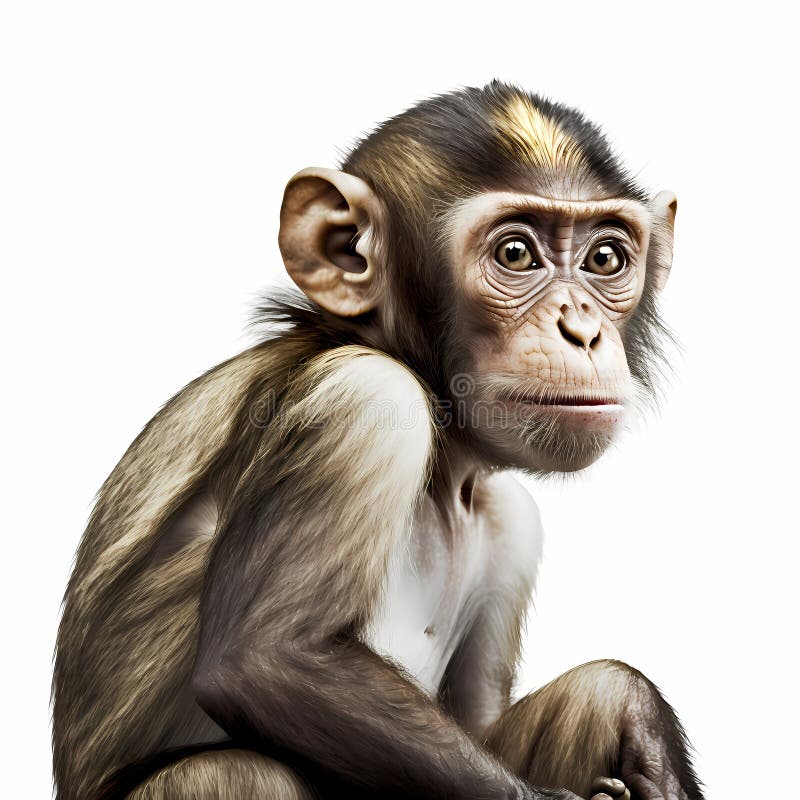 Happy Cute Adorable Monkey. Generative AI Stock Illustration ...