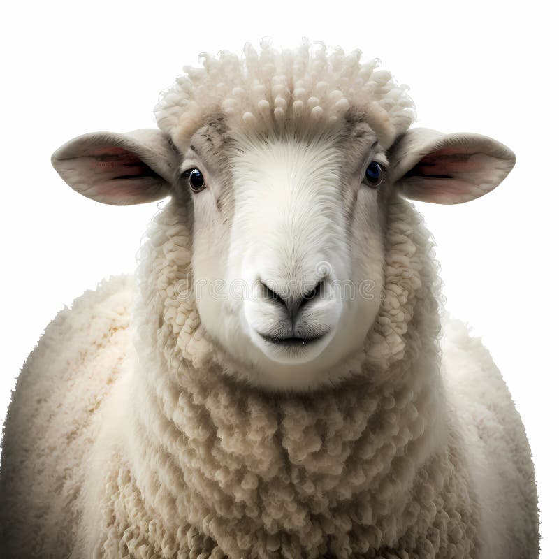 Happy Cute Adorable Sheep. Generative AI Stock Illustration ...