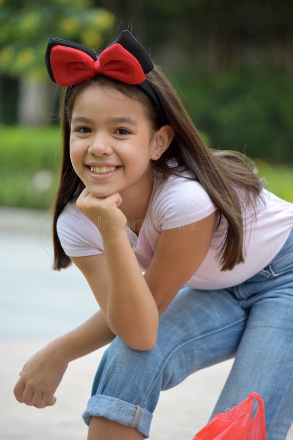 Happy Cute Filipina Girl stock image. Image of smile - 128301477