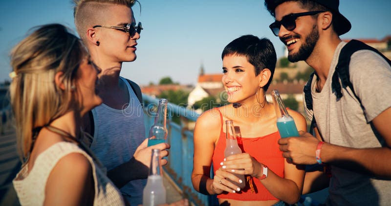 Happy Young People Having Fun Stock Image - Image of celebration ...