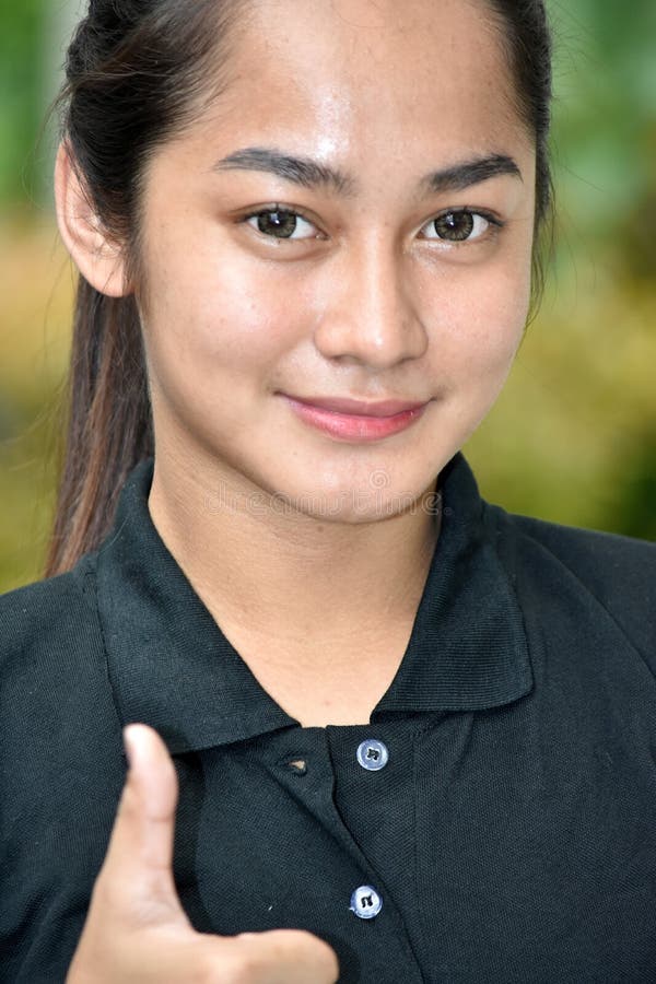 Happy Cute Filipina Girl stock image. Image of smile - 128301477