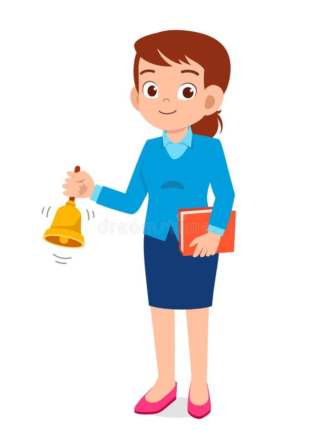Girl Ring Bell Cartoon Stock Illustrations – 73 Girl Ring Bell Cartoon ...