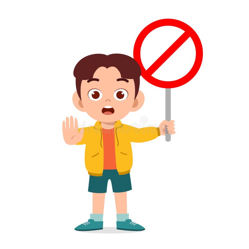 Happy Cute Boy Traffic Stop Sign Stock Illustrations – 147 Happy Cute ...