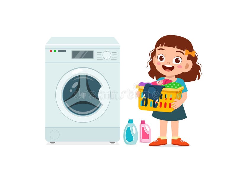 Happy Washing Machine Clipart