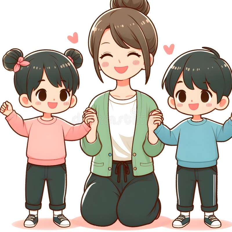 Happy cute kids a bundle stock illustration. Illustration of faith ...