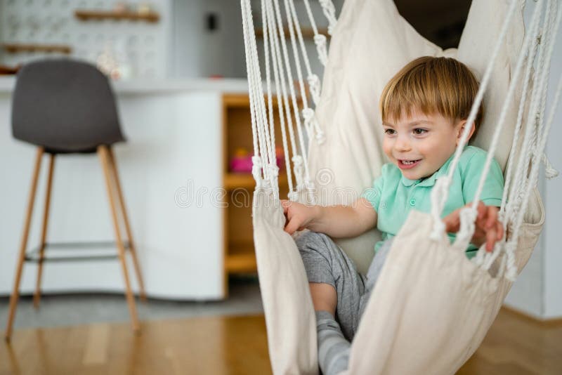 Happy Cute Little Boy Smiling, Having Fun at Home Stock Image - Image ...