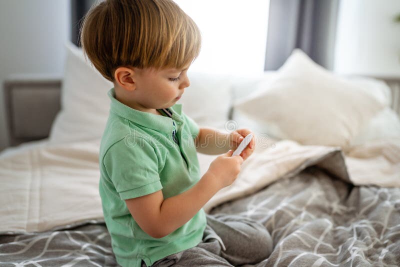 Happy Cute Little Boy Smiling, Having Fun at Home Stock Photo - Image ...