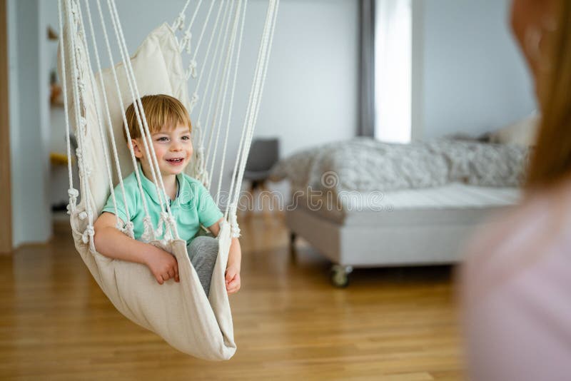 Happy Cute Little Boy Smiling, Having Fun at Home Stock Image - Image ...