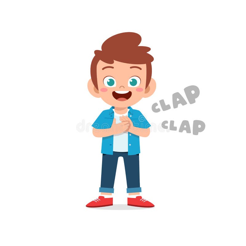 Boy Clapping Hands Stock Illustrations – 110 Boy Clapping Hands Stock ...