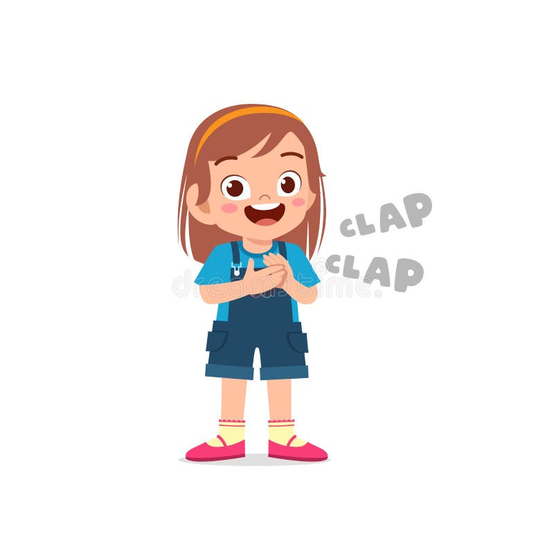 Girl Clap Hands Stock Illustrations – 289 Girl Clap Hands Stock ...