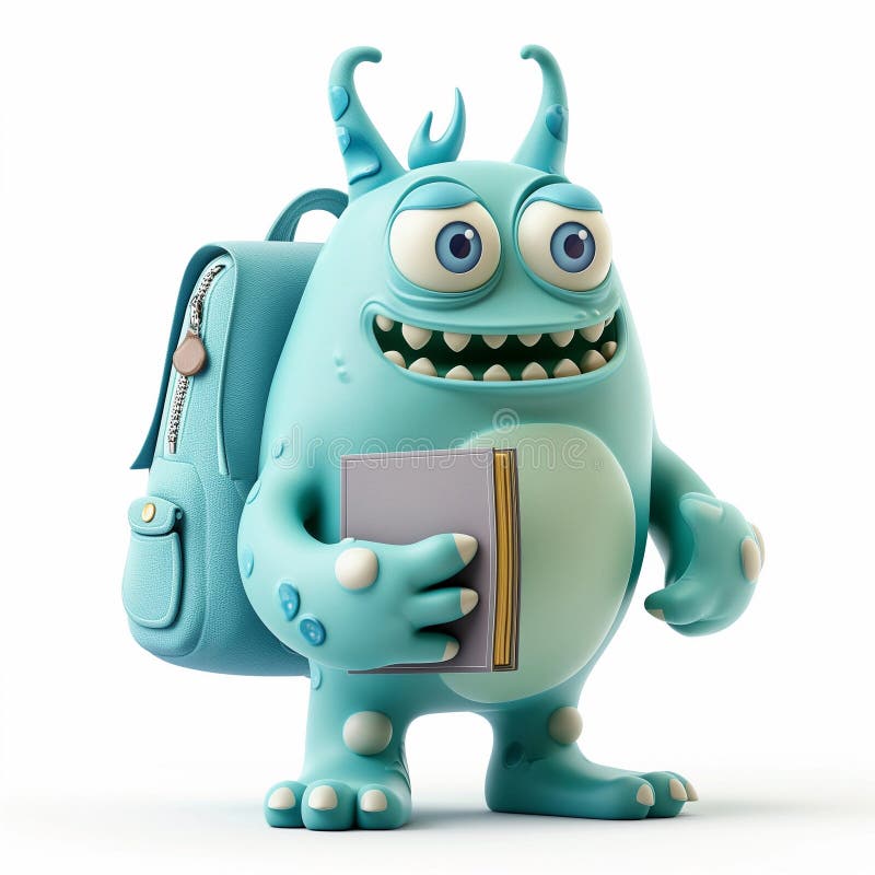 Fluffy furry monster stock illustration. Illustration of sticker ...