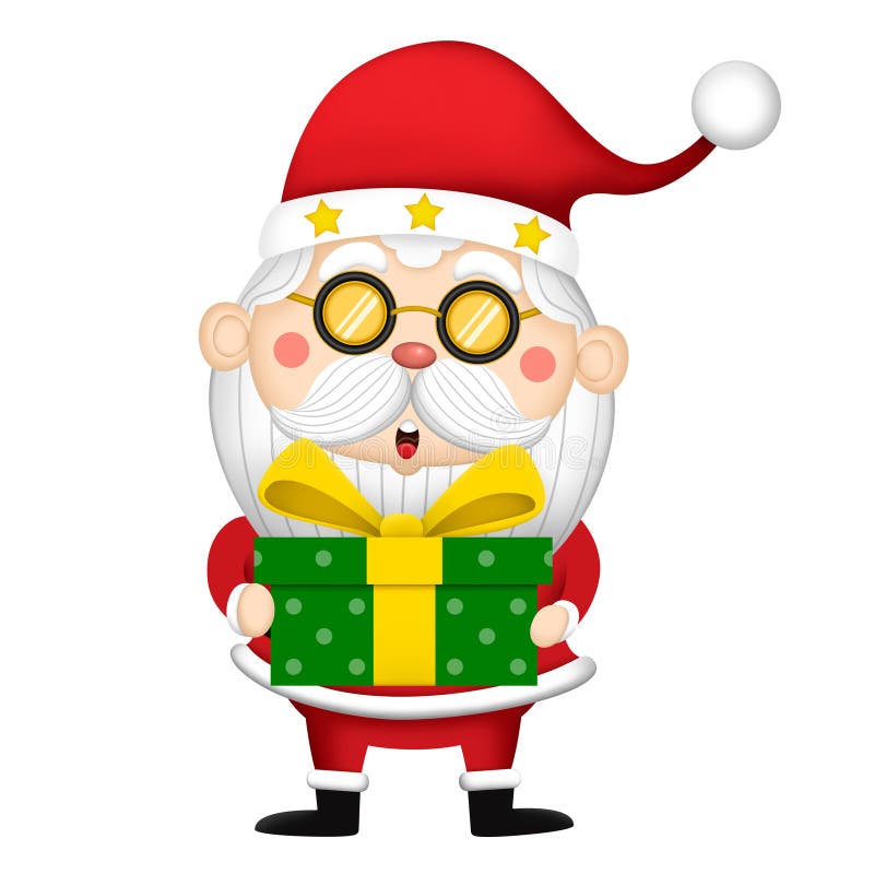Happy Cute Santa Claus Merry Christmas And Happy New Year Collection