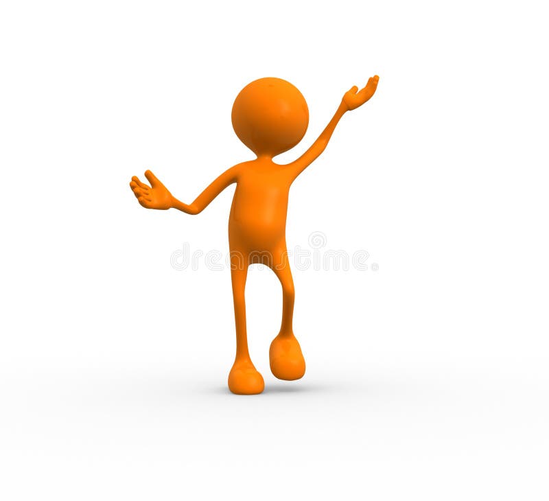 3d man happy stock illustration. Illustration of celebrating - 32590359