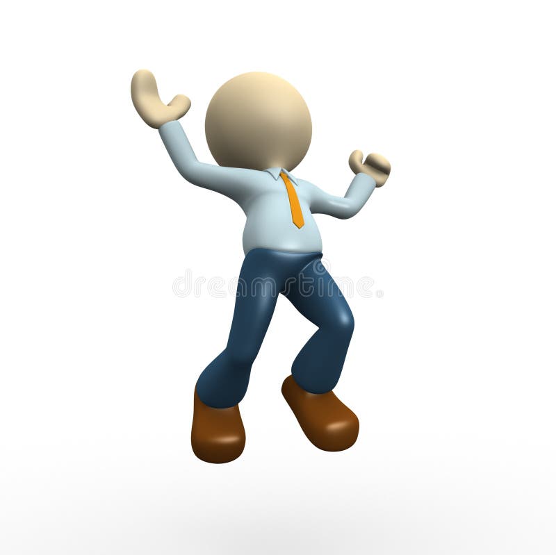 3d man happy stock illustration. Illustration of celebrating - 32590359