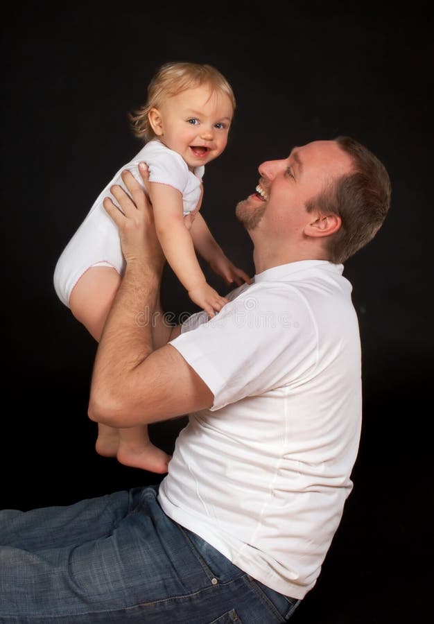 Happy daddy stock photo. Image of laughing, love, playing - 2391062