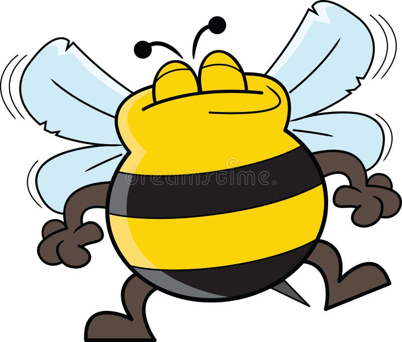 Happy Dancing Cartoon Bee stock vector. Illustration of dancing - 135658805