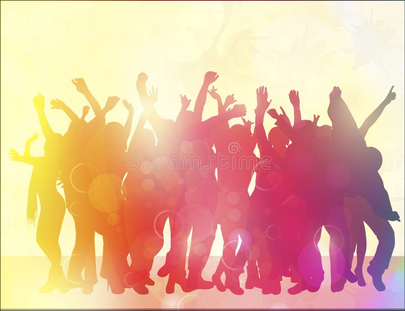 Happy dancing people stock vector. Illustration of color - 47386209