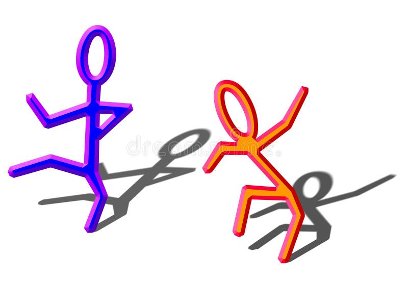Happy dancing stick figues stock illustration. Illustration of open ...